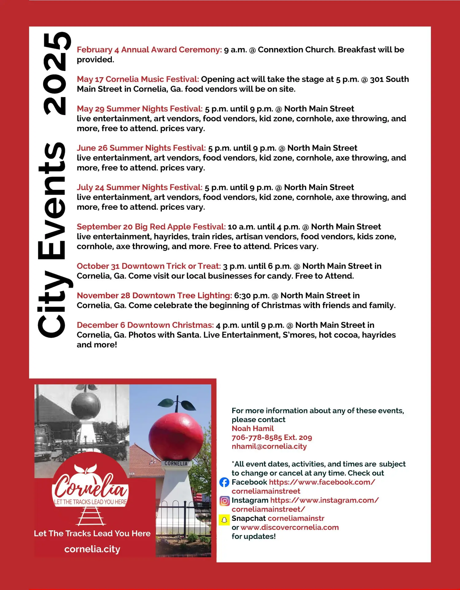 Events - City of Cornelia