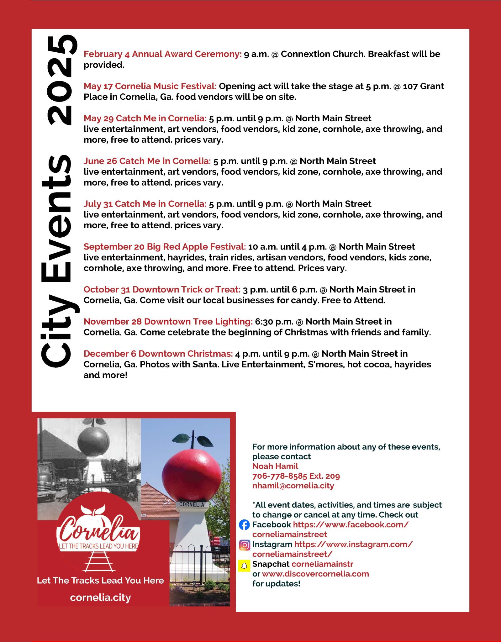 Events - City of Cornelia